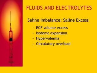 Basic Intravenous Therapy 3: Fluids And Electrolytes, Balance and ...