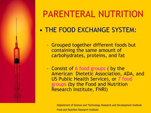 Basic Intravenous Therapy 4: Total Parenteral Nutrition | PPT