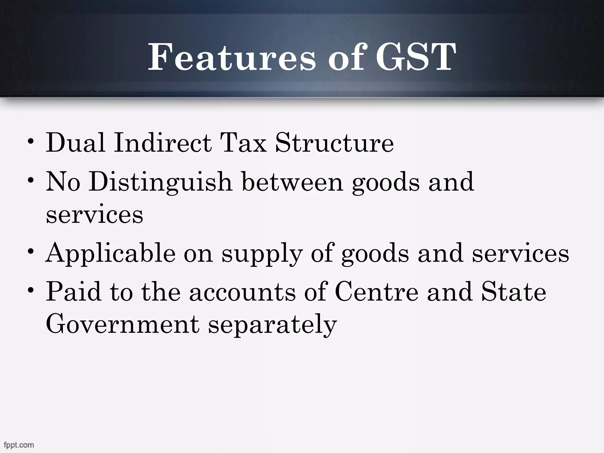 Basic introduction of GST | PPT
