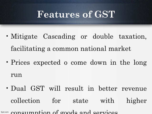 Basic introduction of GST | PPT | Business Accounting & Finance | Business