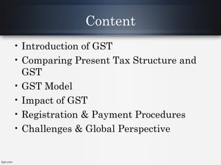Basic introduction of GST | PPT