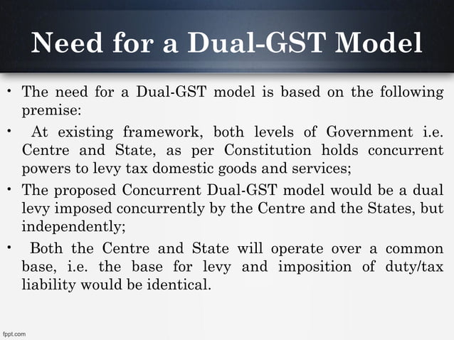 Basic introduction of GST | PPT | Business Accounting & Finance | Business