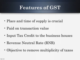 Basic introduction of GST | PPT