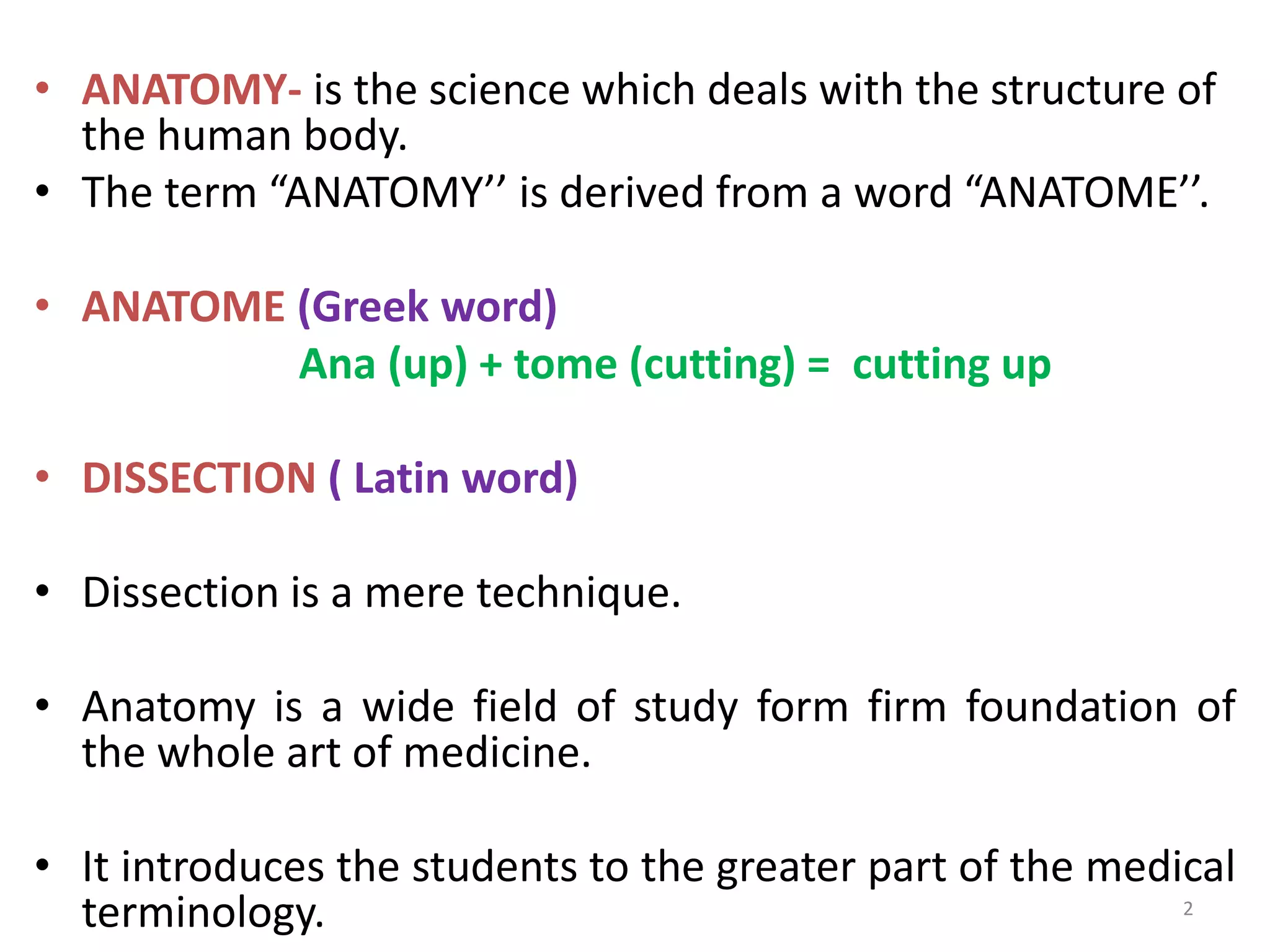 Basic introduction of human anatomy | PPTX