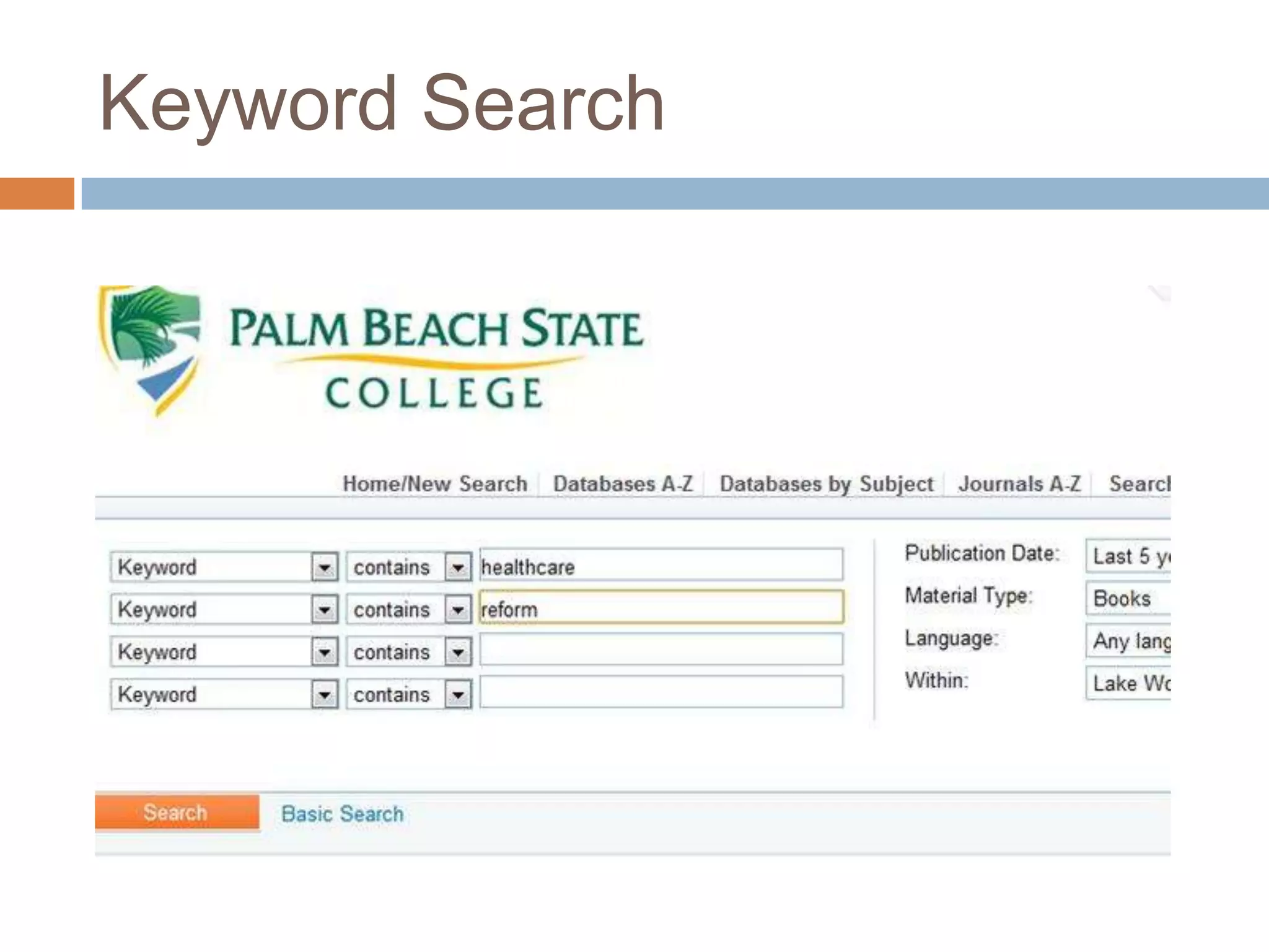 Basic introduction to finding library resources | PPT
