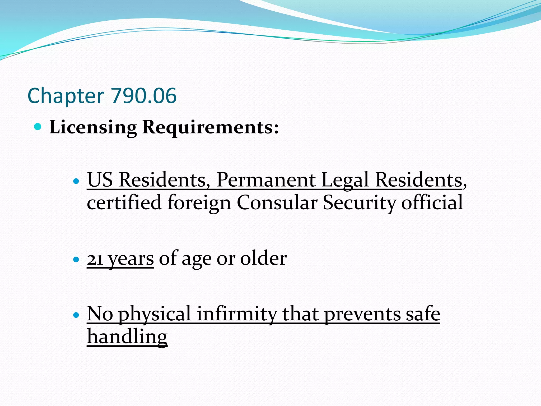 Basic introduction to florida concealed weapons laws | PPTX
