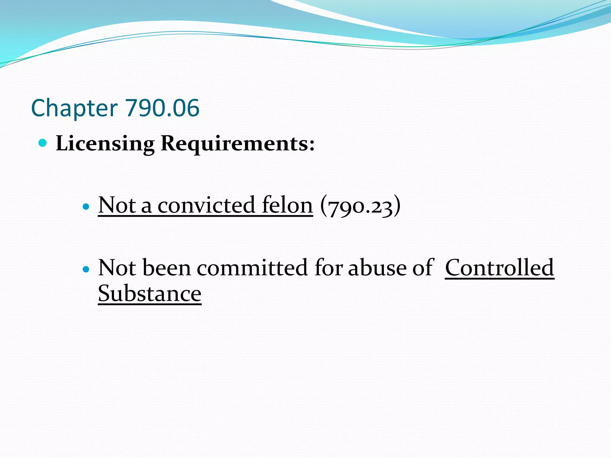 Basic introduction to florida concealed weapons laws | PPTX