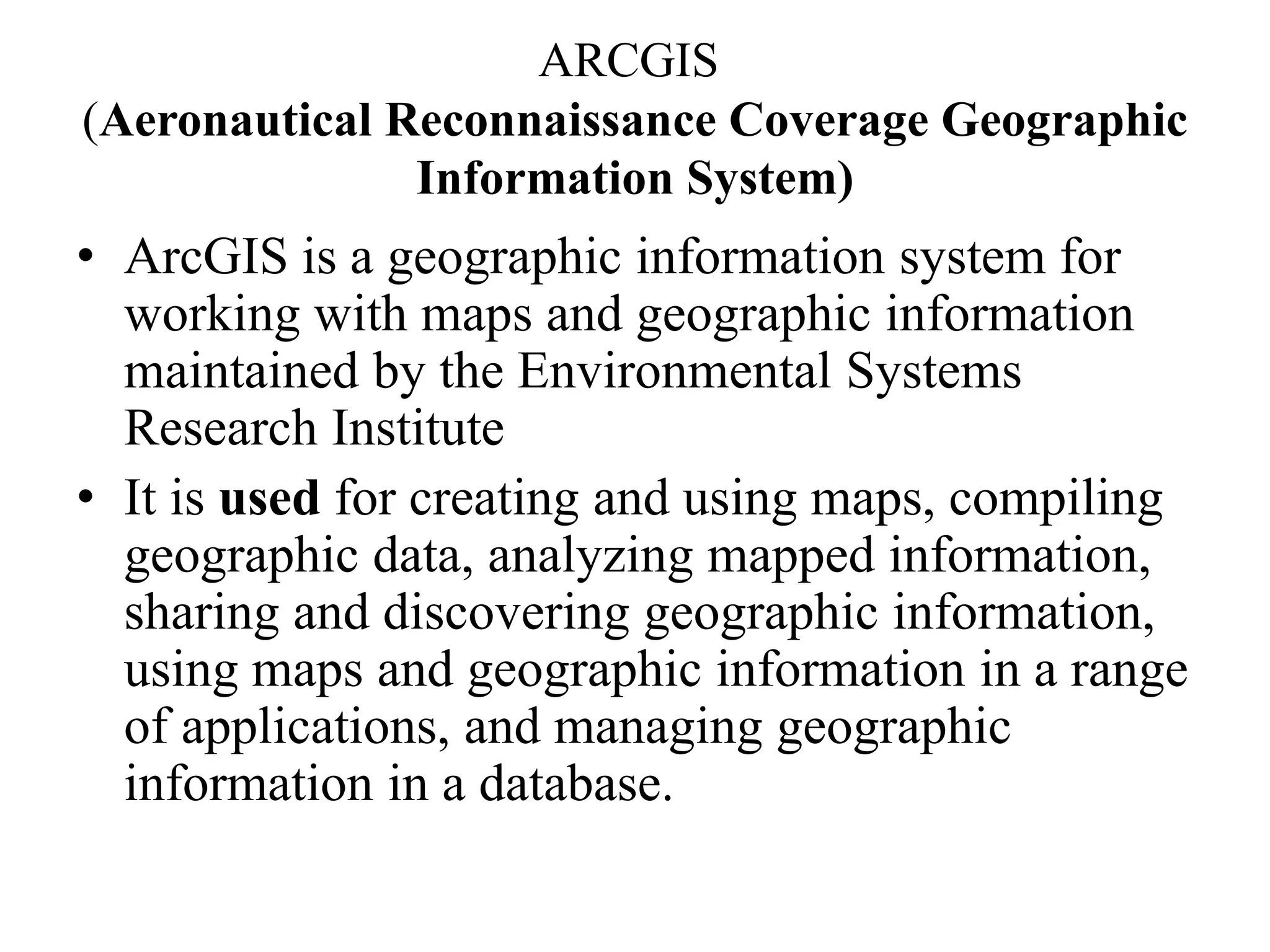 Basic Introduction To Gis And Gis Softwares Qgis And Arcgis Ppt