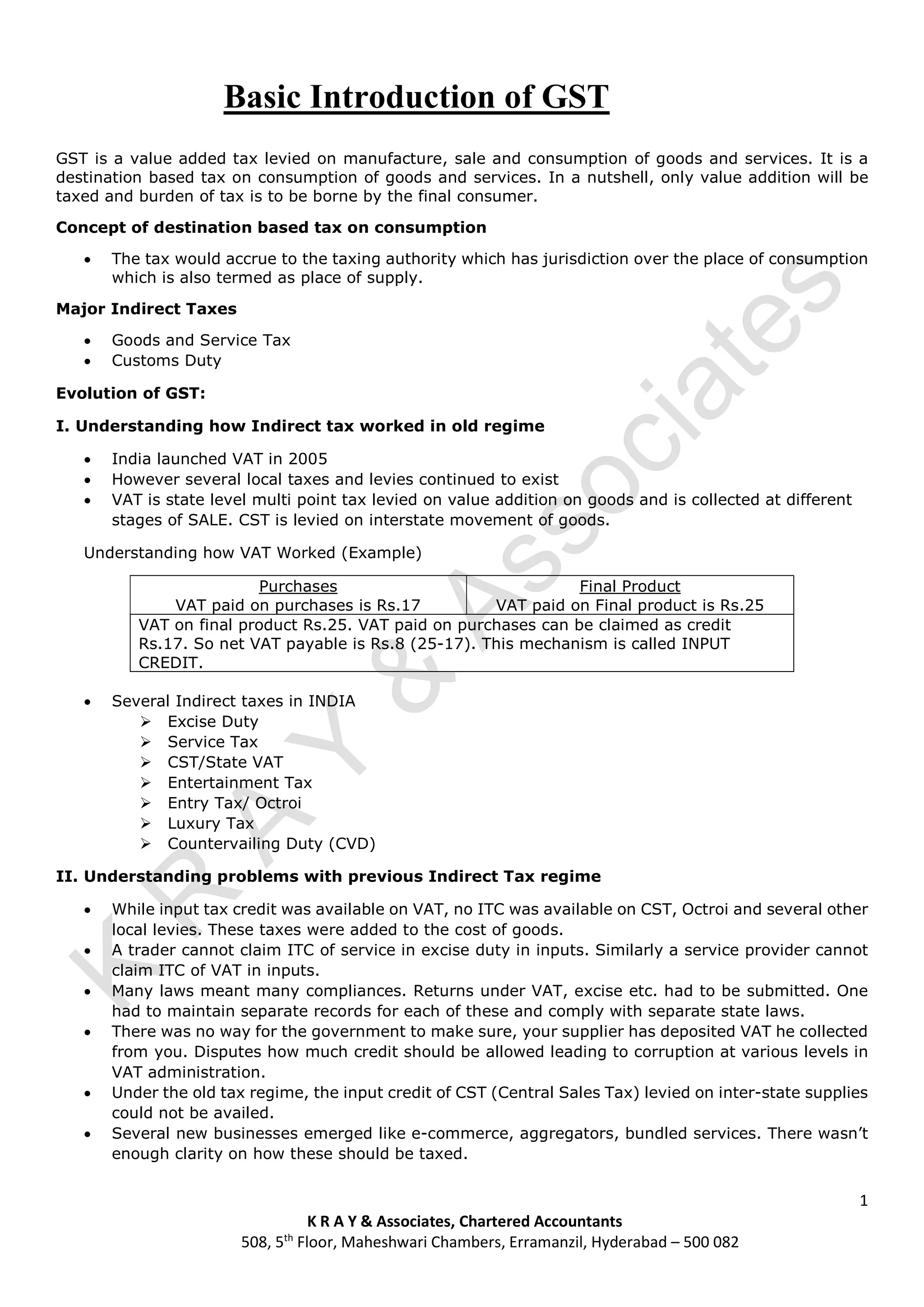 Basic introduction to gst | PDF