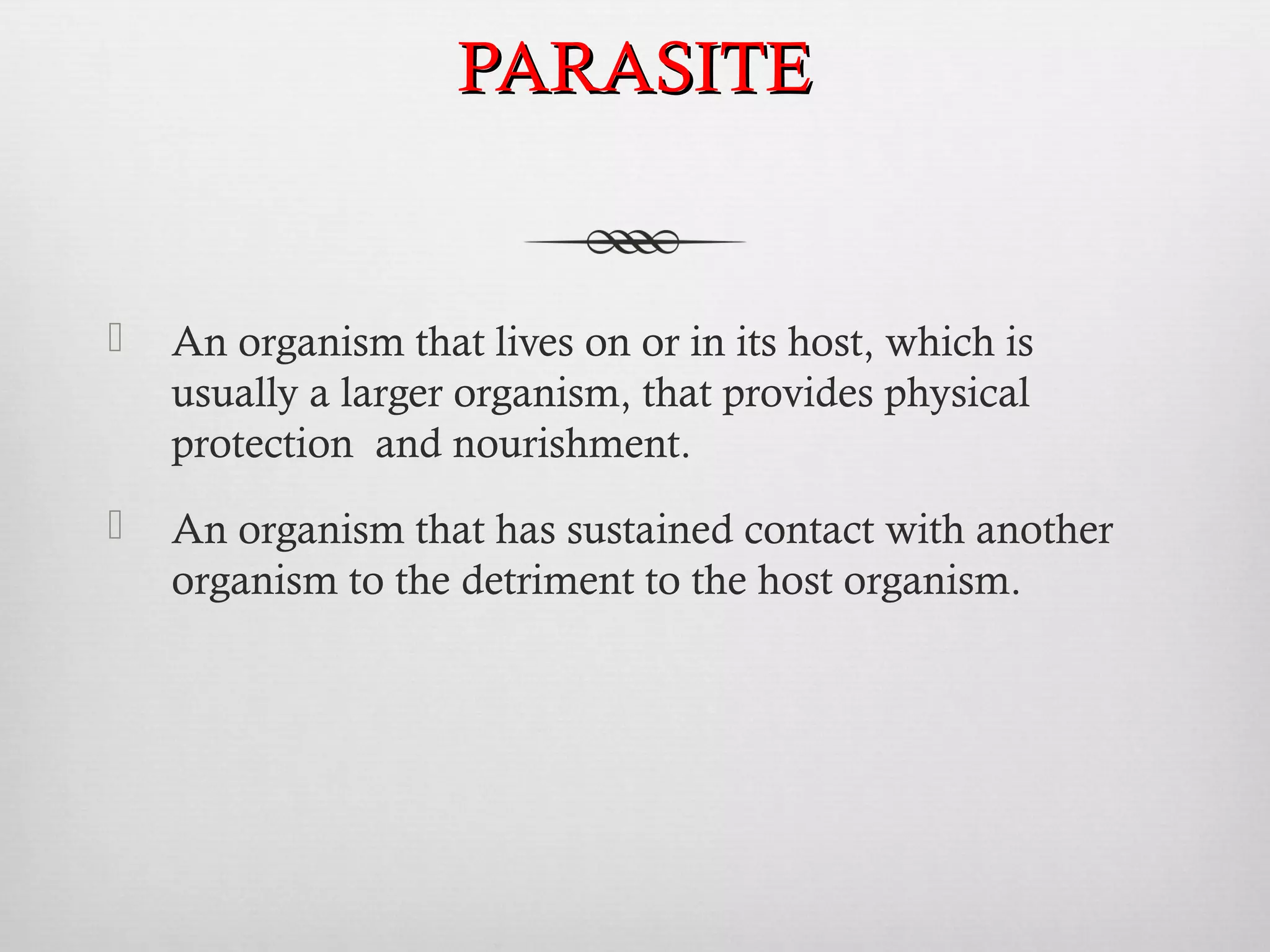Basic Introduction to Parasitology | PPT