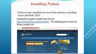 Basic introduction to python | PPTX