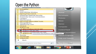 Basic introduction to python | PPTX