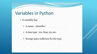 Basic introduction to python | PPTX