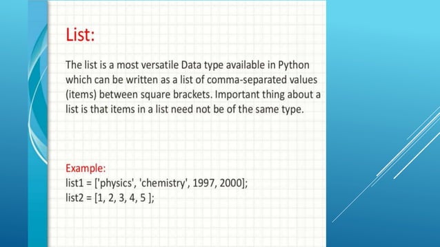 Basic introduction to python | PPTX