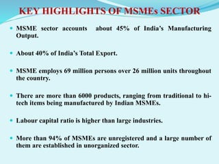 Basic intro on MSMEs | PPTX | Manufacturing Industry | Industries