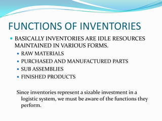 Basic inventory principles | PPTX
