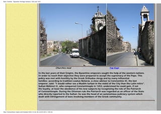 Basic istanbul byzantine heritage between 1204 and 1453 | PDF