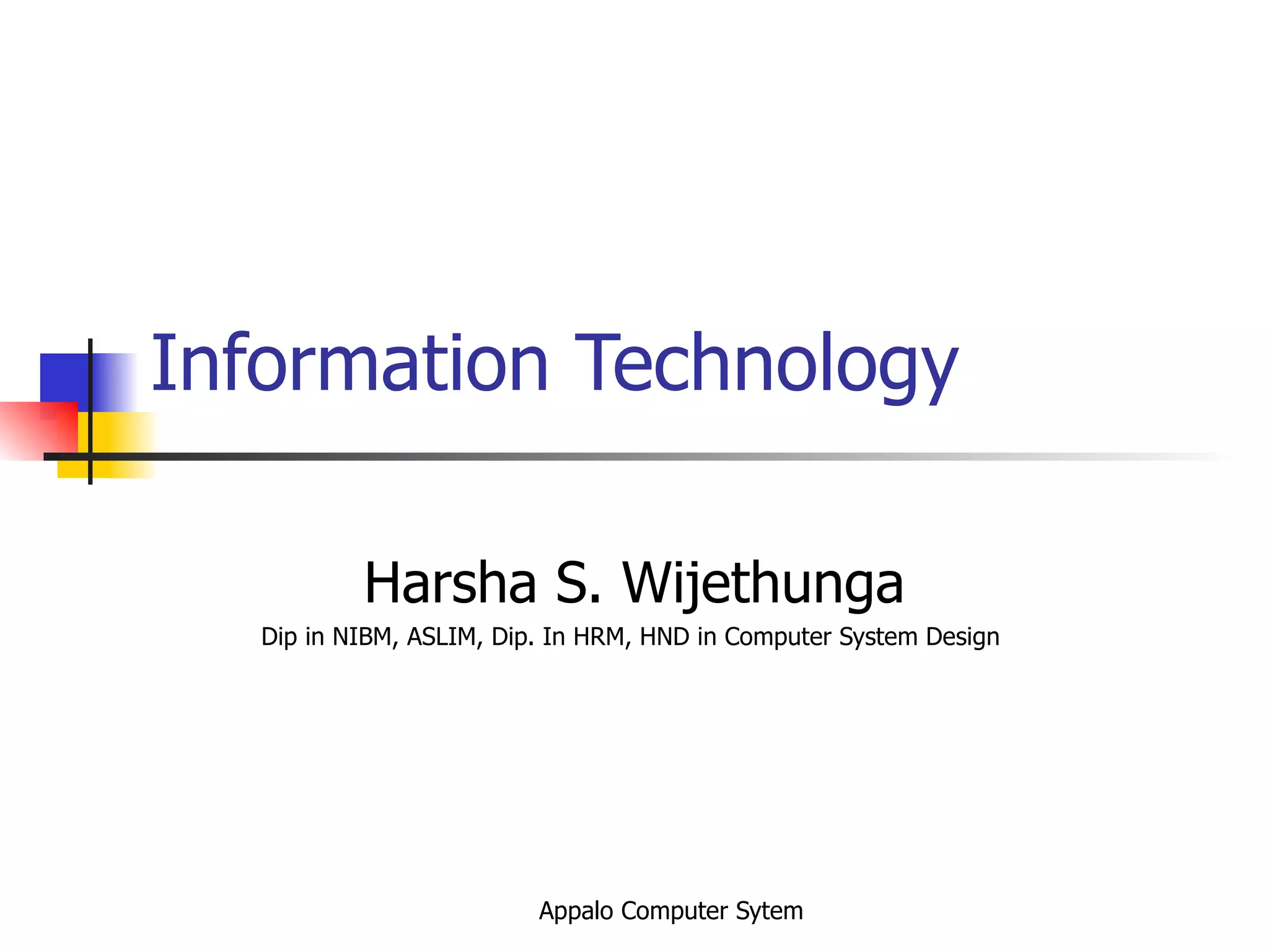 Information Technology | PPT