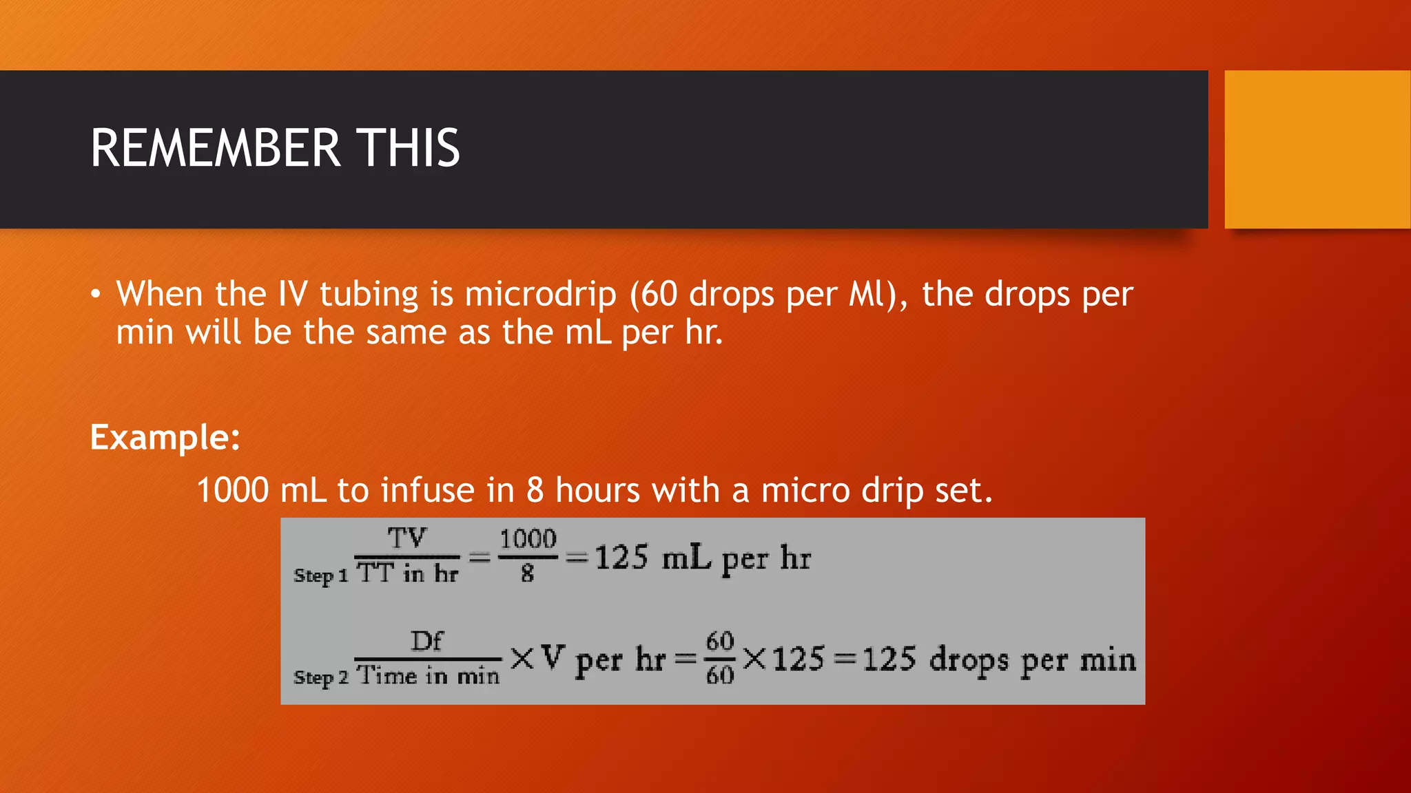 BASIC IV THERAPY CALCULATIONS | PPTX
