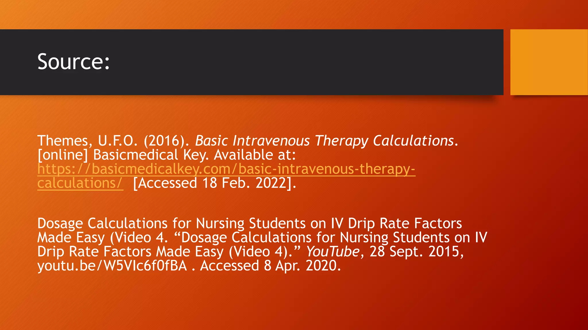 BASIC IV THERAPY CALCULATIONS | PPTX