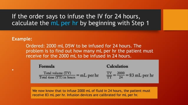 BASIC IV THERAPY CALCULATIONS | PPTX | Physical Therapy | Wellness