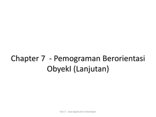 Basic Java Application - Sesi 5 | PPT