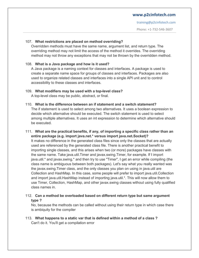 Basic Java Important Interview Questions And Answers To Secure A Job Pdf