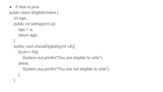 Basic java, java collection Framework and Date Time API | PPT
