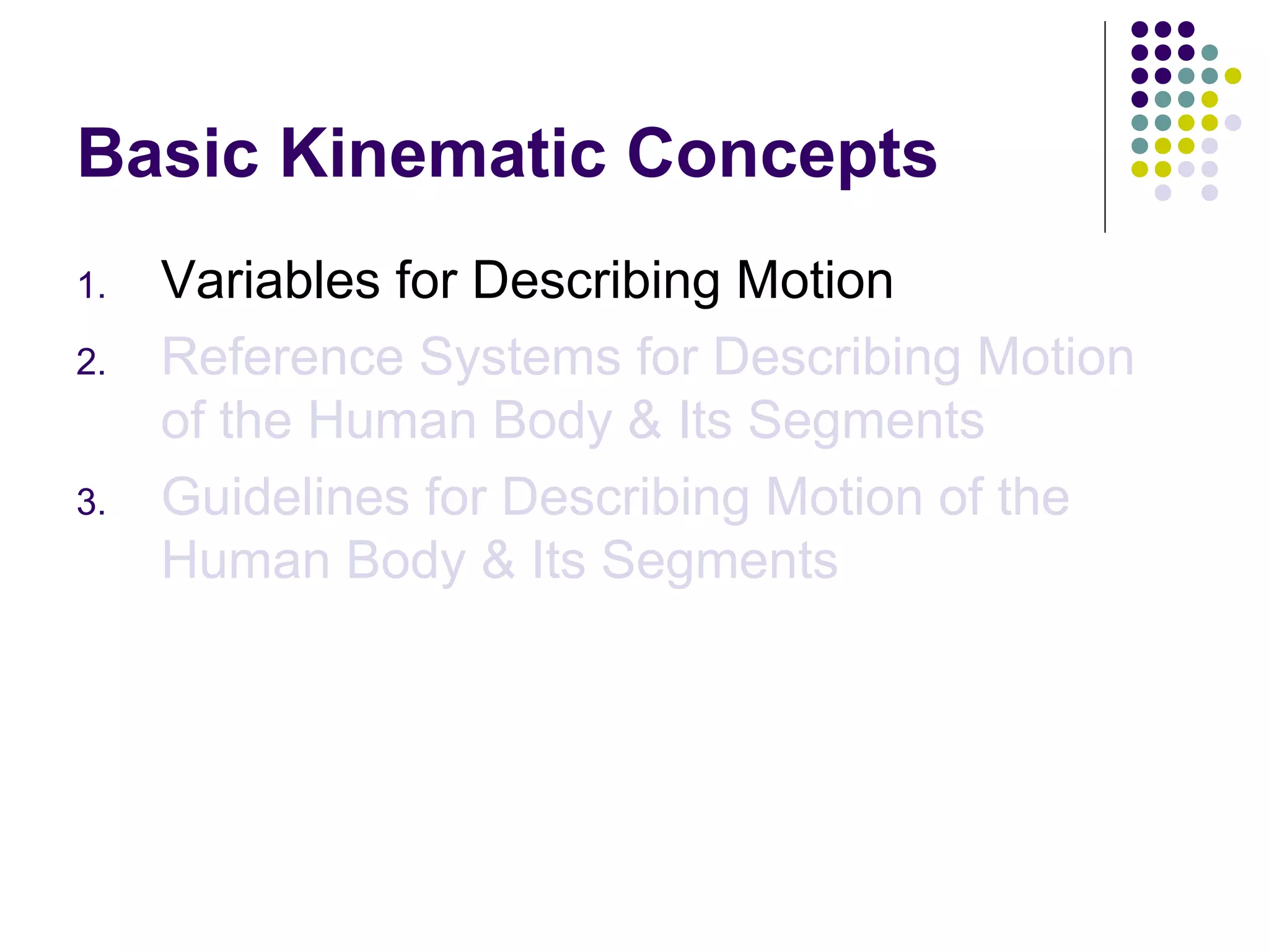 Basic kinematic concepts | PPT