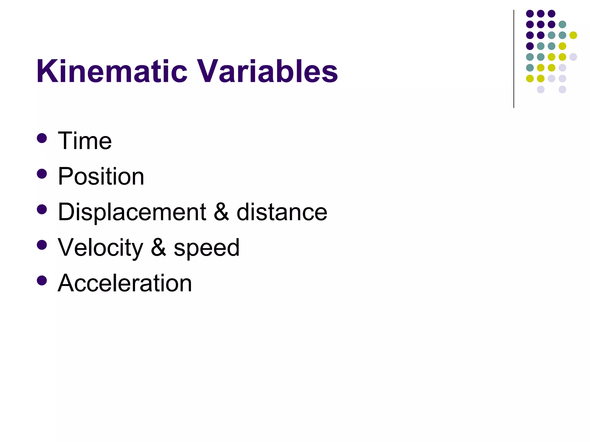 Basic kinematic concepts | PPT