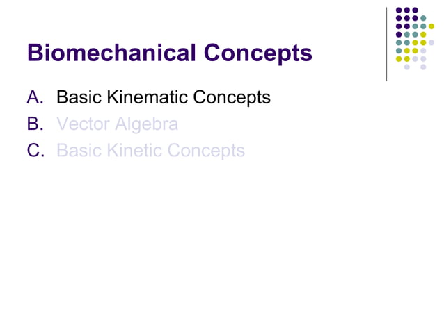 Basic Kinematic Concepts for physical education students | PPT