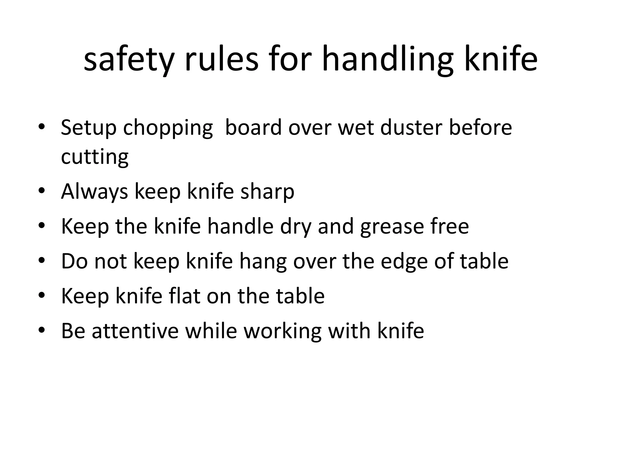 Basic kitchen rules | PPTX