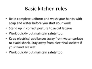 Basic kitchen rules | PPTX