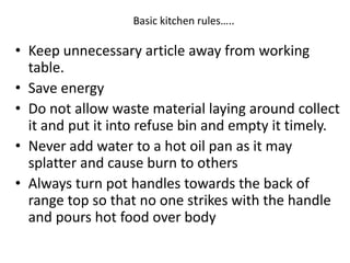 Basic kitchen rules | PPTX
