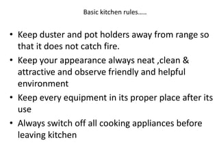 Basic kitchen rules | PPTX