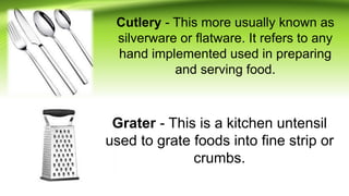 Basic kitchen tools and equipement | PDF