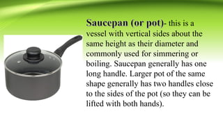 Basic kitchen tools and equipement | PPT