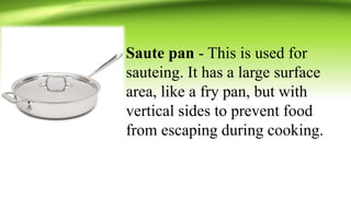 Basic kitchen tools and equipement | PPT