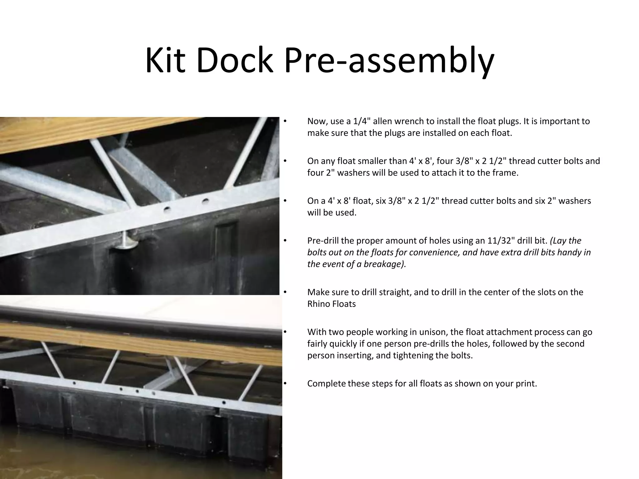 Basic ShoreMaster Kit Dock Instruction | PPTX