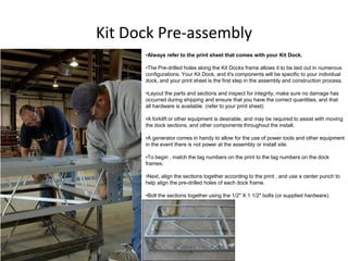 Basic ShoreMaster Kit Dock Instruction | PPT