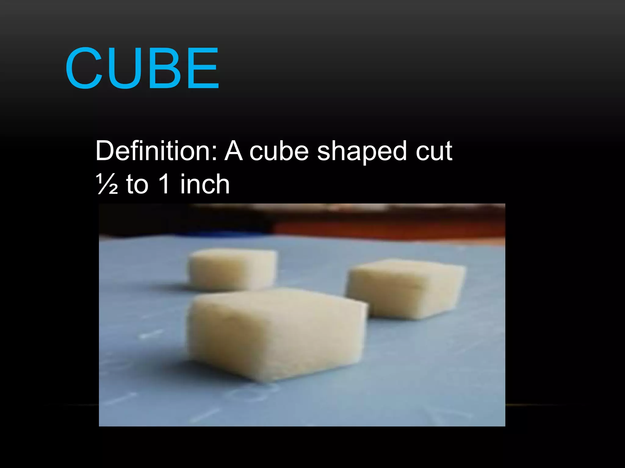 Basic knife cuts & | PPTX