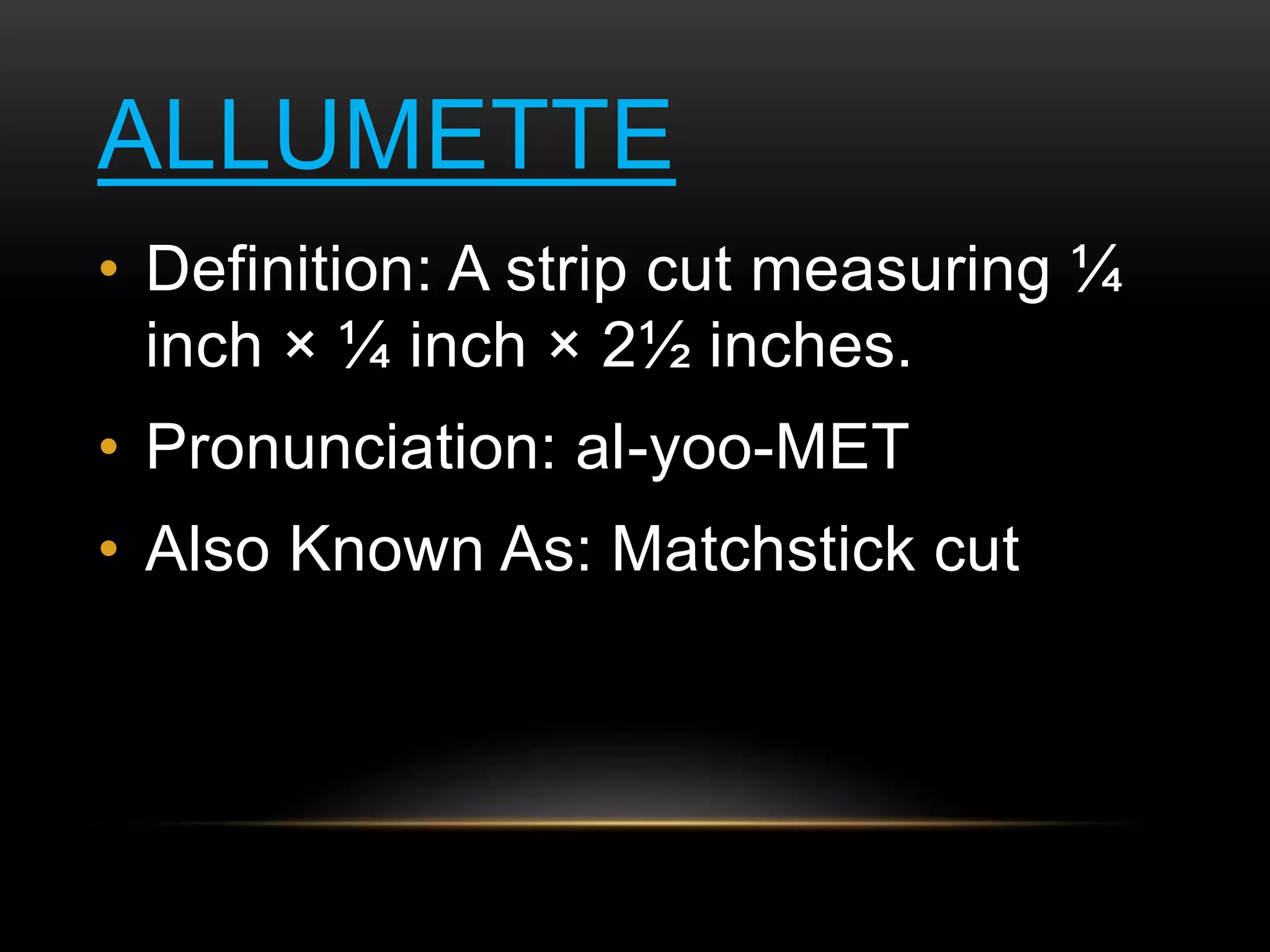 Basic knife cuts & | PPTX