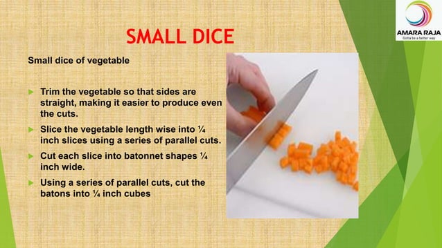 Basic knife skills and different types of vegetable cutting | PPTX ...