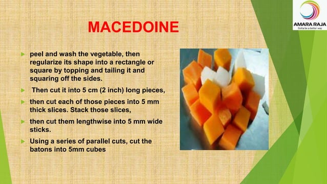 Basic knife skills and different types of vegetable cutting | PPTX ...