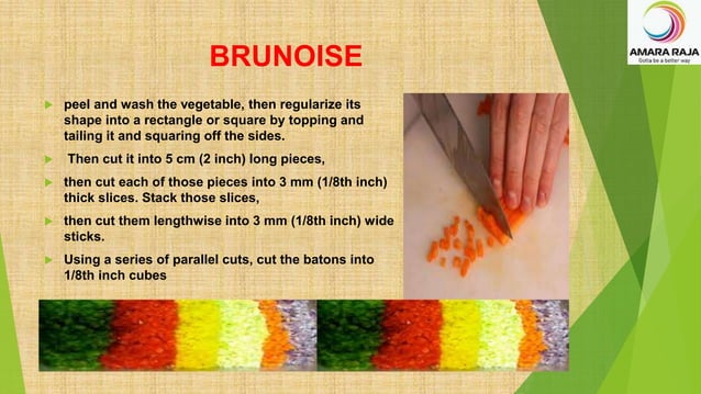 Basic knife skills and different types of vegetable cutting | PPTX ...