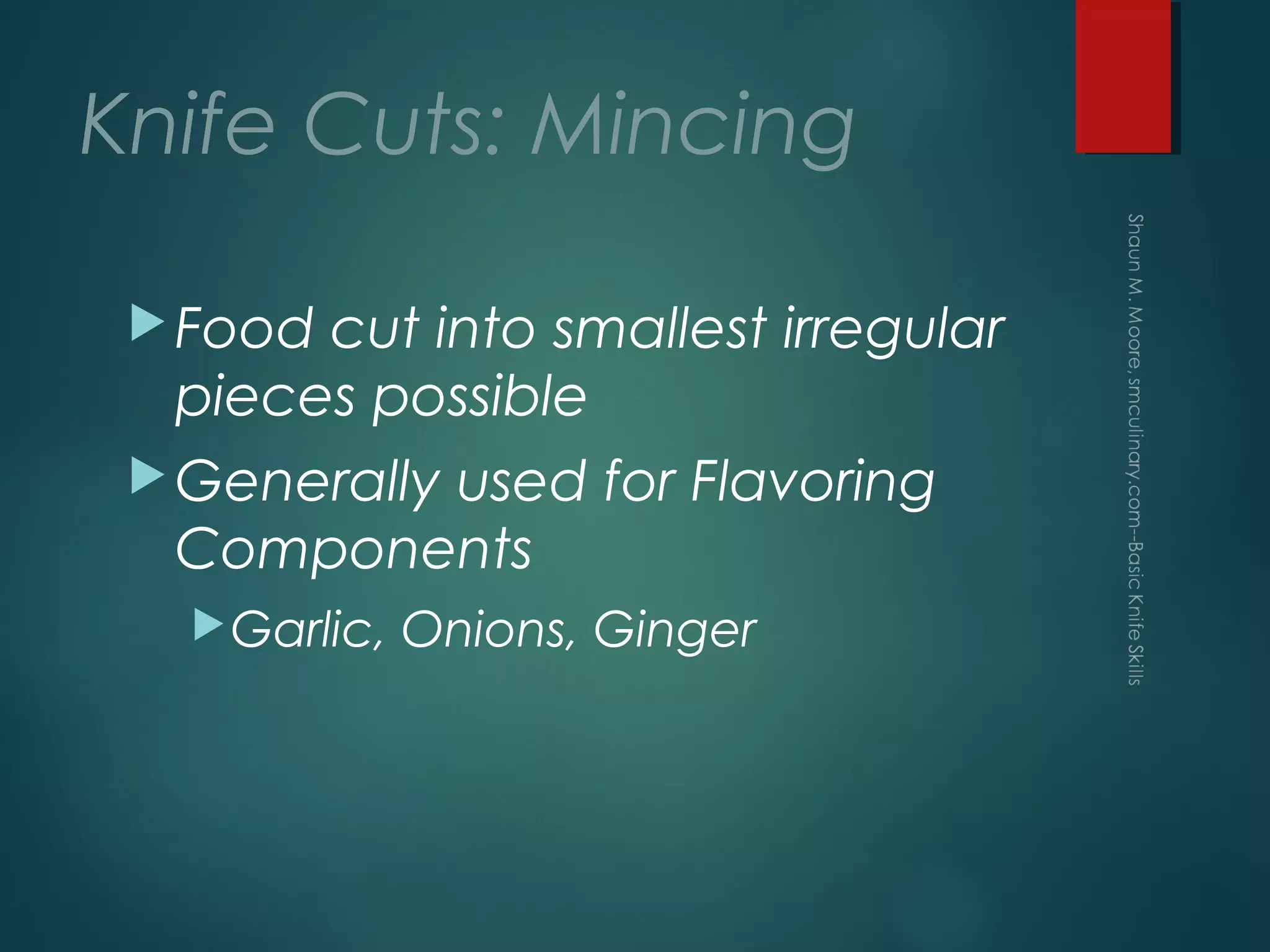 Basic knife skills presentation | PPT