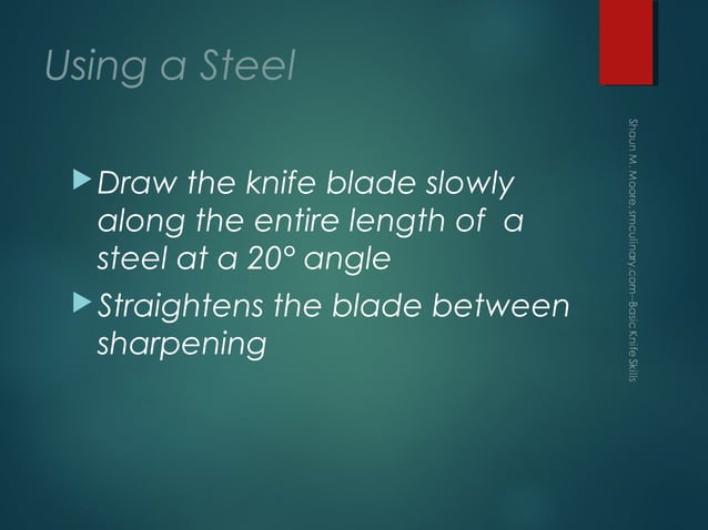 Basic knife skills presentation | PPT | Woodworking | Arts and Crafts