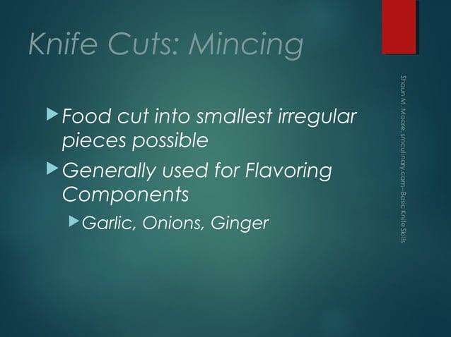 Basic knife skills presentation | PPT | Woodworking | Arts and Crafts