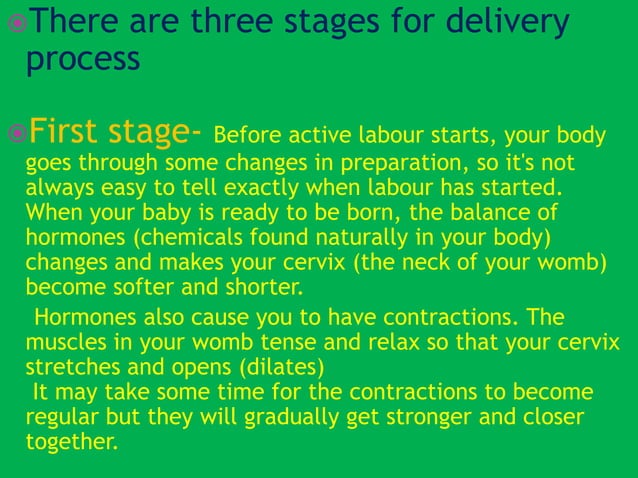 Basic knowledge about delivery process | PPTX | Pregnancy ...