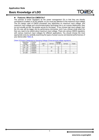 Basic knowledge of ldo voltage regulators | PDF
